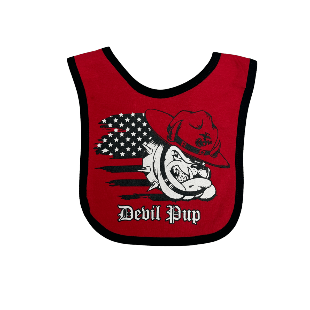 Licensed Marine Devil Pup Baby Bib