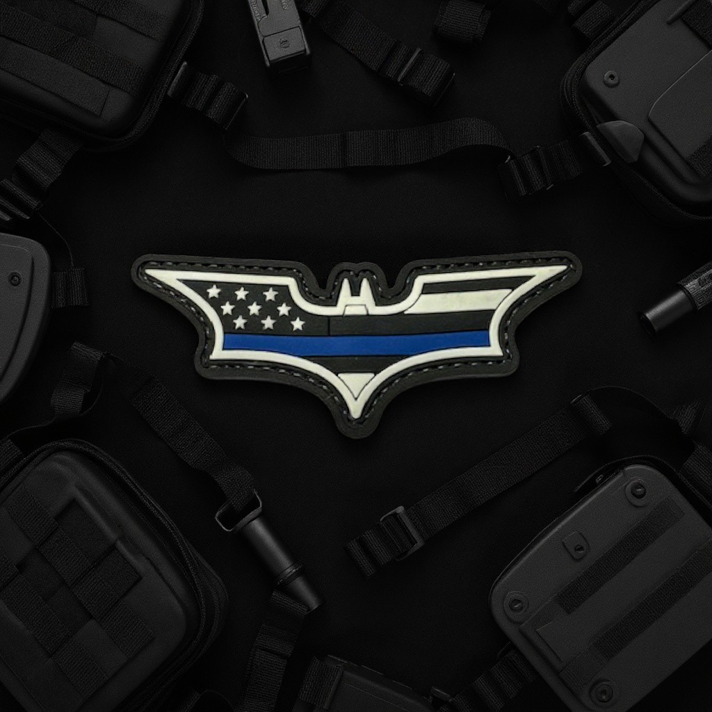 Blue Line Batman Patch - PVC Hook & Loop